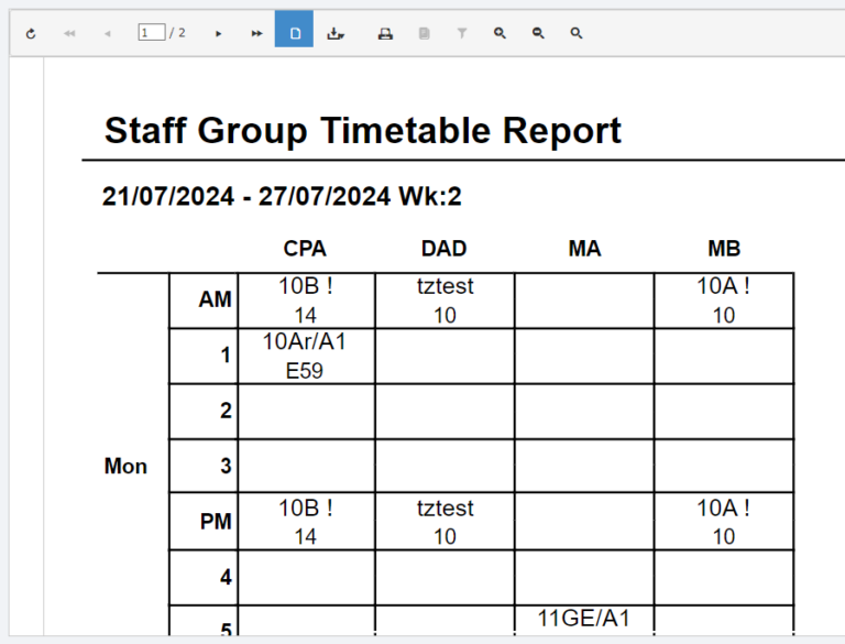 How to Run a Staff Group Timetable Report – Bromcom – Documentation Centre