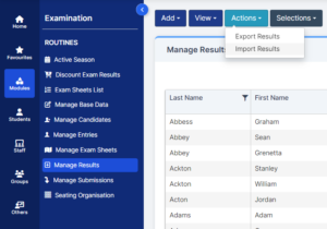 How to Import Exam Board Results Files – Bromcom – Documentation Centre