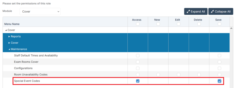 How to Create Special Event Codes – Bromcom – Documentation Centre