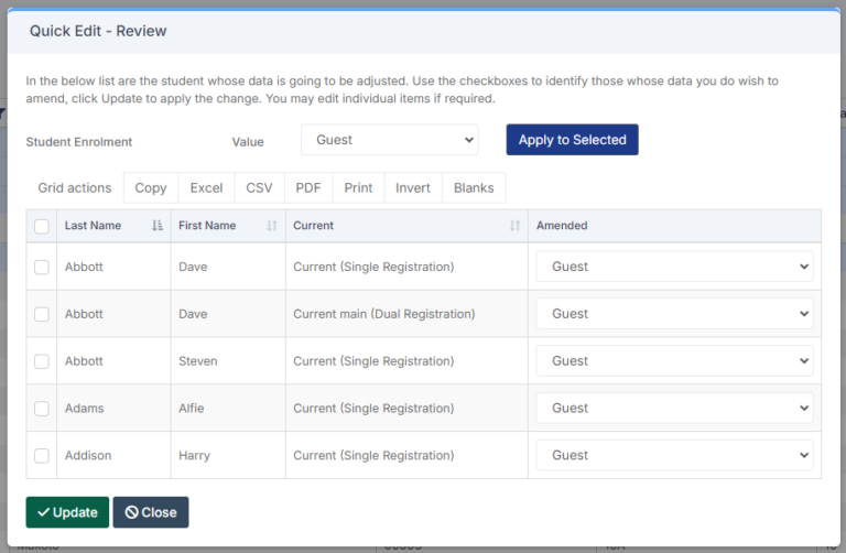 How to change a Student’s Enrolment Status – Bromcom – Documentation Centre