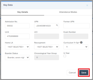 How to amend and add a UPN – Bromcom – Documentation Centre