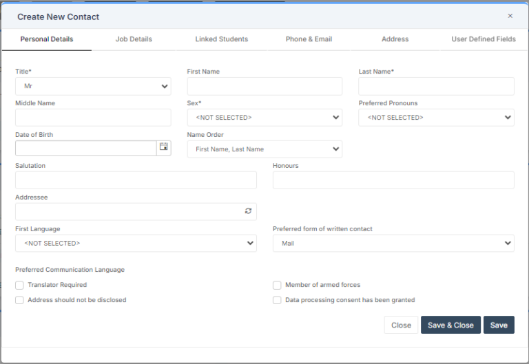 How to Add a New Student – Bromcom – Documentation Centre