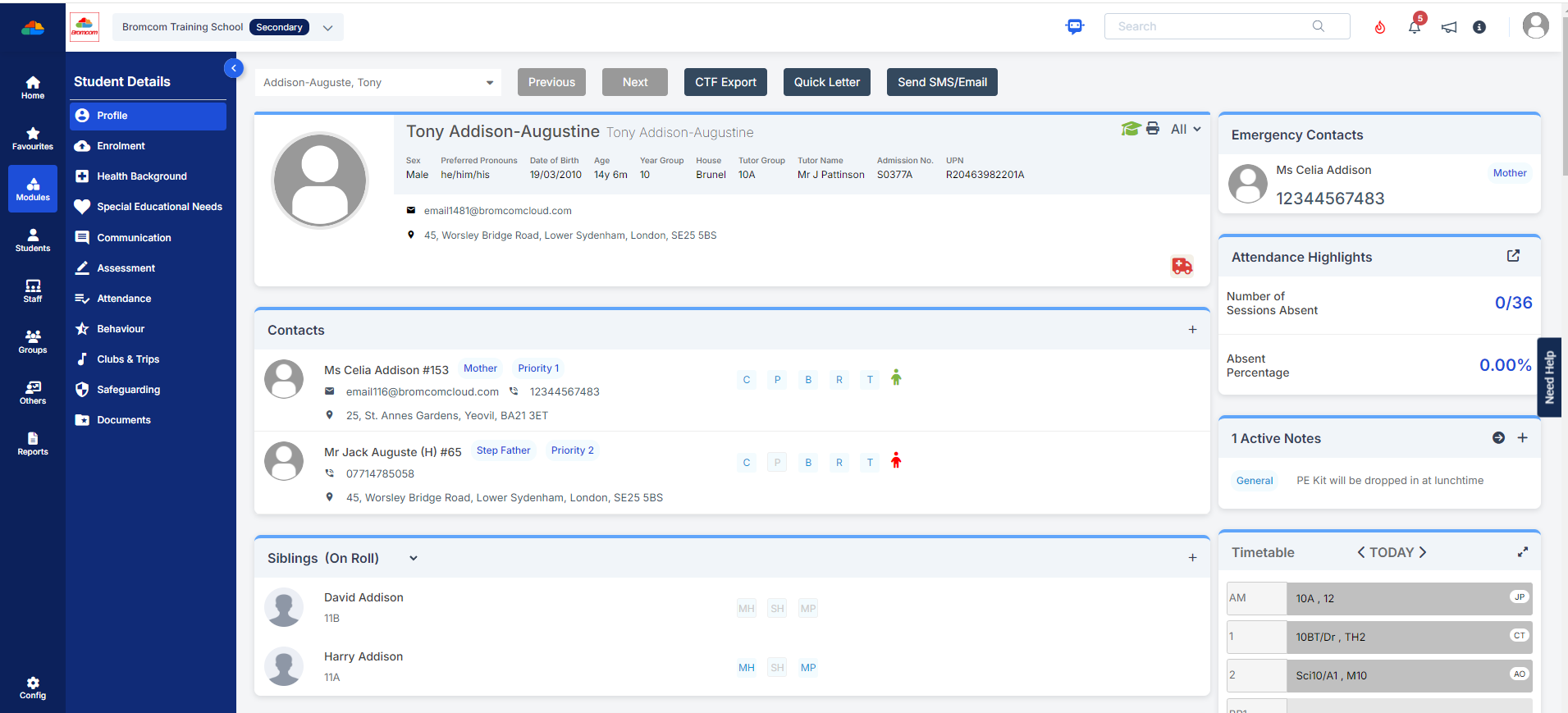 How to Access the Student List and Student Details – Bromcom ...