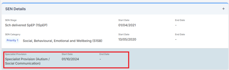 How to add SEN Information to a Student – Bromcom – Documentation Centre