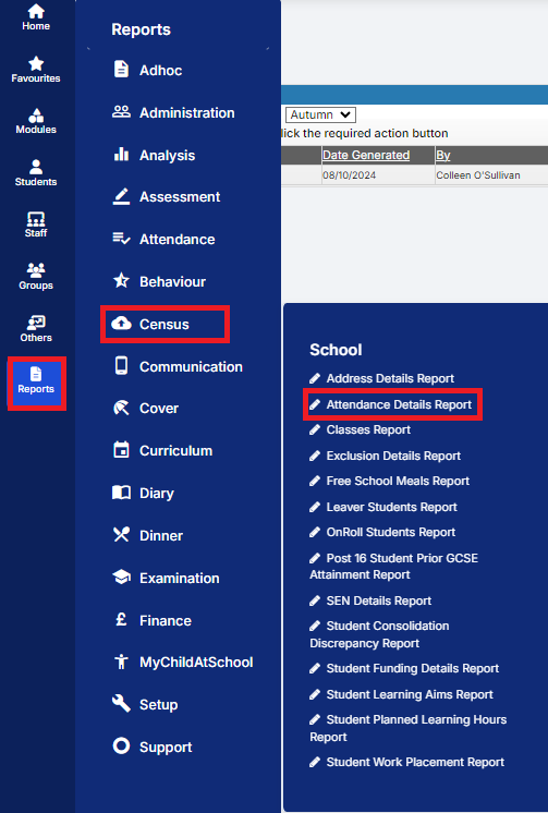 School Census Query 2588 – Bromcom – Documentation Centre