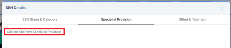 How to add SEN Information to a Student – Bromcom – Documentation Centre