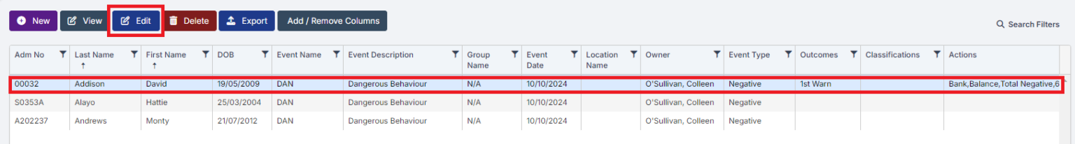 How to Use Require Record Review for Behaviour Events. – Bromcom – Documentation Centre