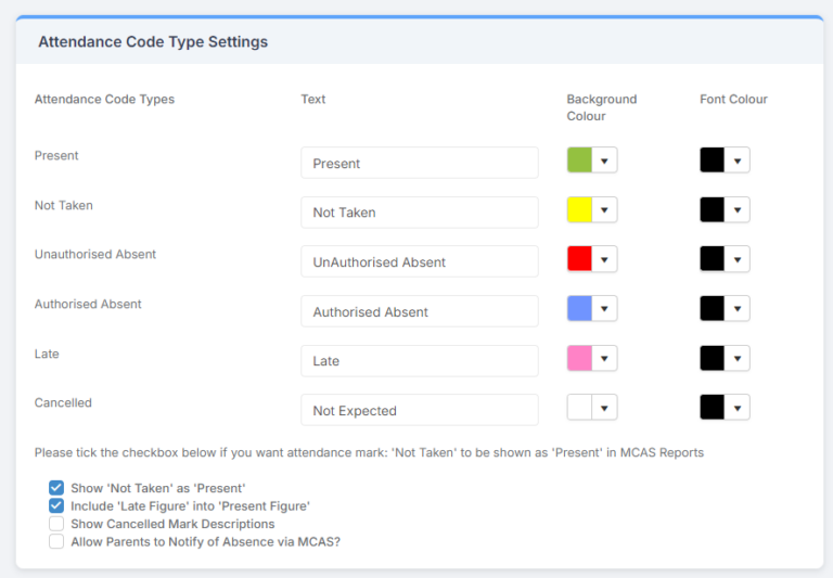 How to Configure Attendance for MyChildAtSchool – Bromcom ...