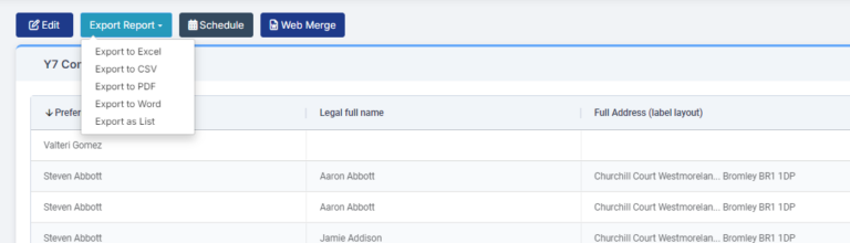 How to Report on Parent’s Contact Information – Bromcom – Documentation ...