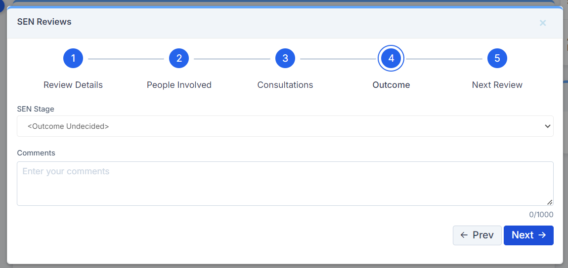 How to record a SEN Review – Bromcom – Documentation Centre