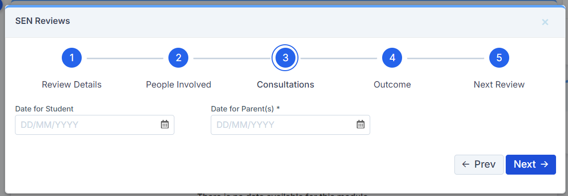 How to record a SEN Review – Bromcom – Documentation Centre