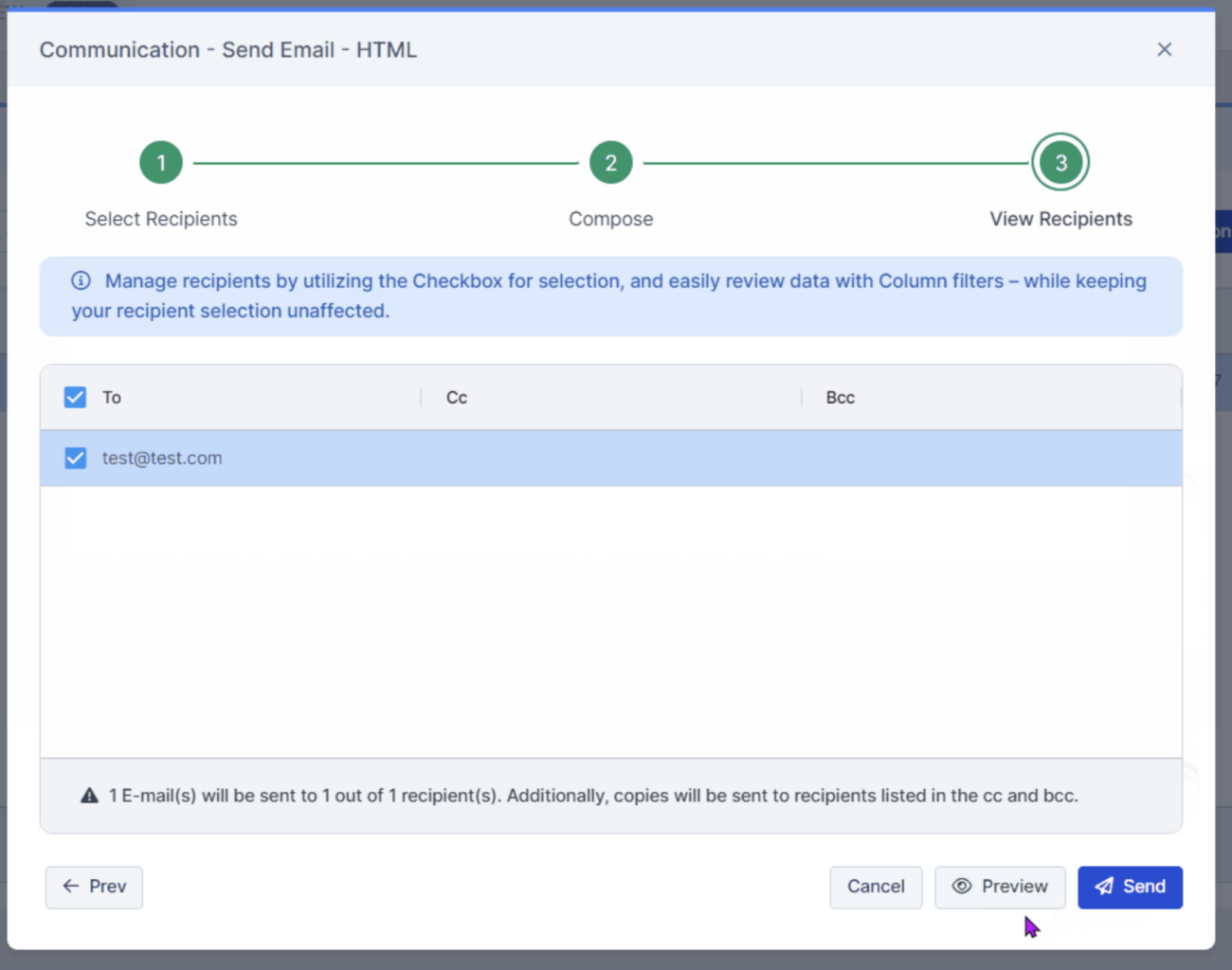 How to send Email and SMS messages from the External Contacts List in ...