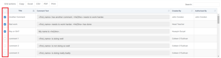 How to Manage Comment Banks – Bromcom – Documentation Centre