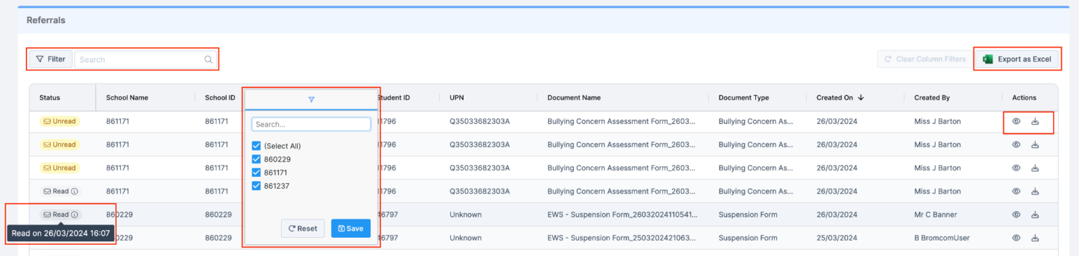 How to manage Referrals (Pupil Suspension Forms and Bullying Forms) in ...