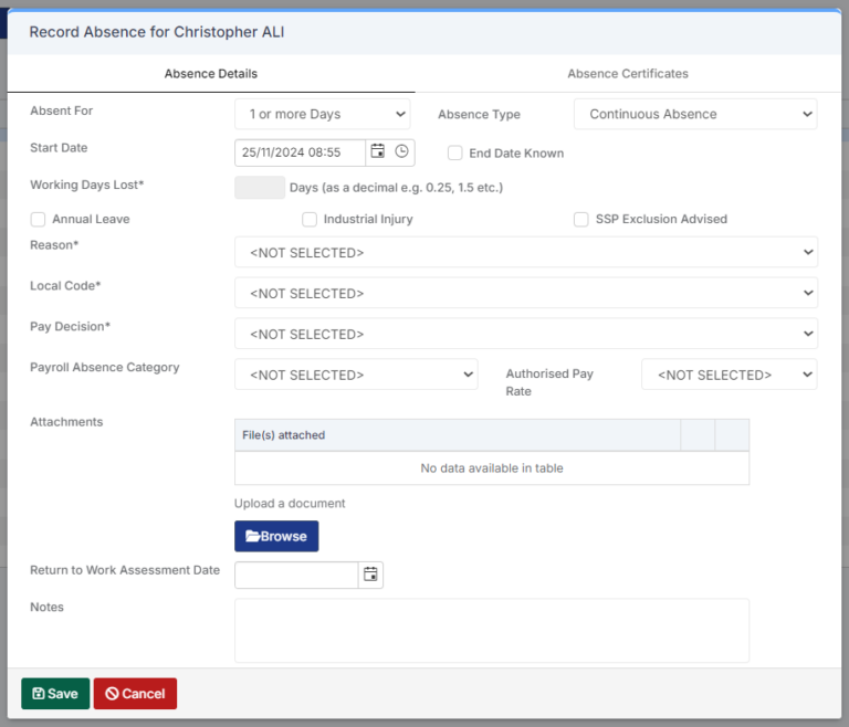 How to Record Staff Absence – Bromcom – Documentation Centre