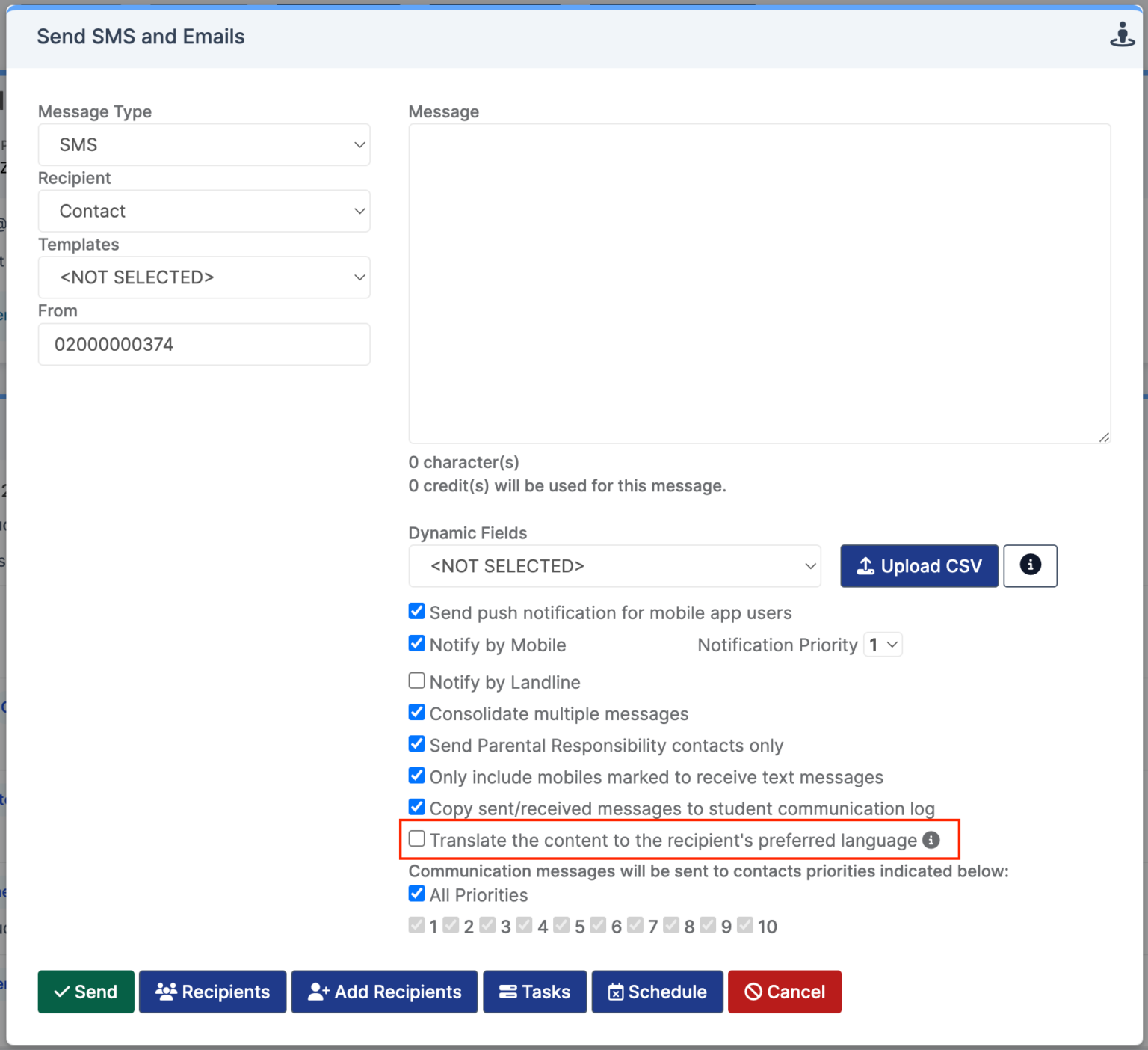 How to Send an SMS Message or Email – Bromcom – Documentation Centre