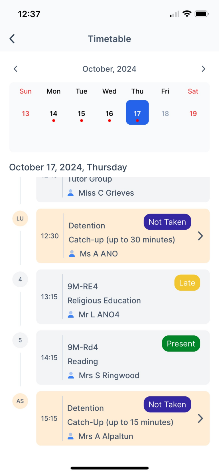 How to view Timetable in MCAS – Bromcom – Documentation Centre