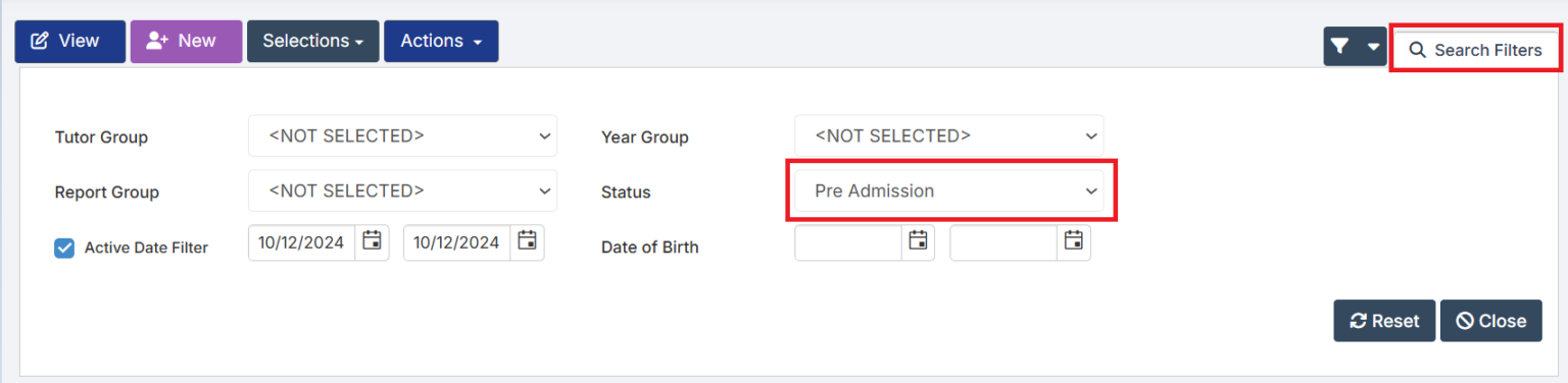 How to Defer a Pre-Admission Student – Bromcom – Documentation Centre