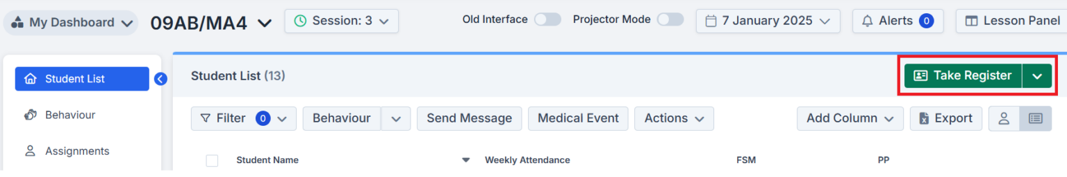 How To Take a Register on the New Teacher Dashboard – Bromcom ...