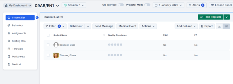 How To Take a Register on the New Teacher Dashboard – Bromcom ...