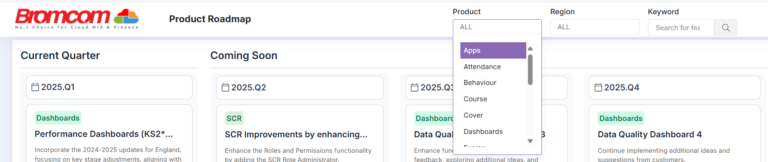 Bromcom Roadmap – Bromcom – Documentation Centre