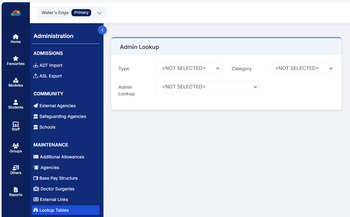 How to Edit Lookup Tables – Bromcom – Documentation Centre