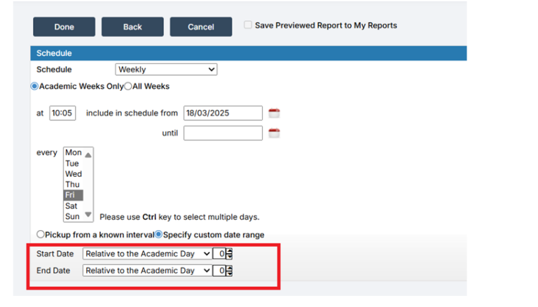 How to Schedule a Report via Email – Bromcom – Documentation Centre