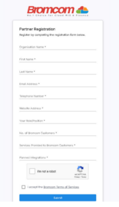 Partner Registration and Login Process – Bromcom – Documentation Centre