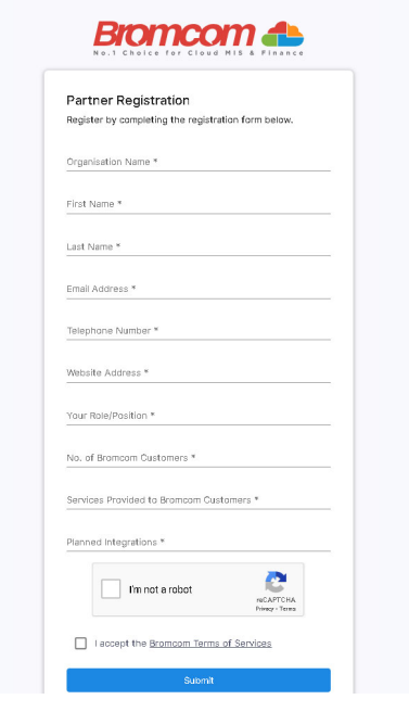 Partner Registration and Login Process – Bromcom – Documentation Centre