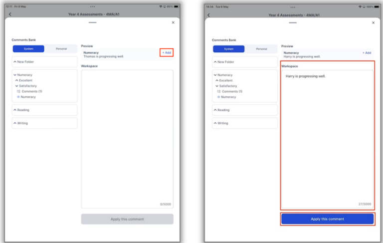 How to use Assessment in the new Teacher App – Bromcom – Documentation Centre
