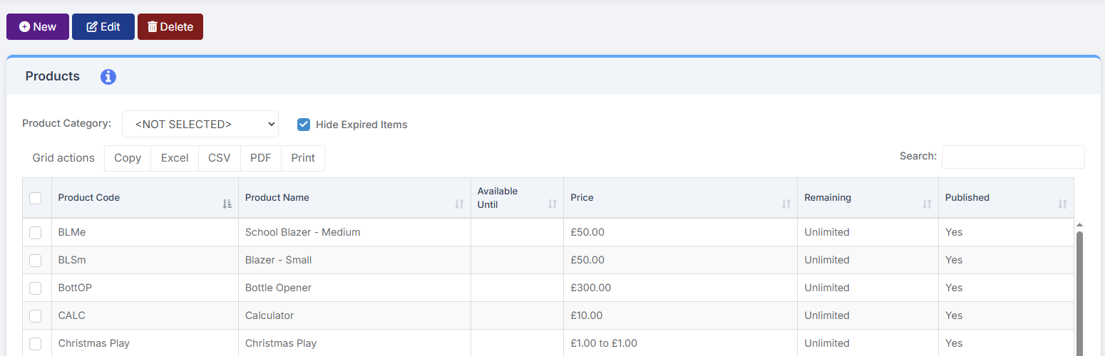 How to create a Product for MCAS – Bromcom – Documentation Centre