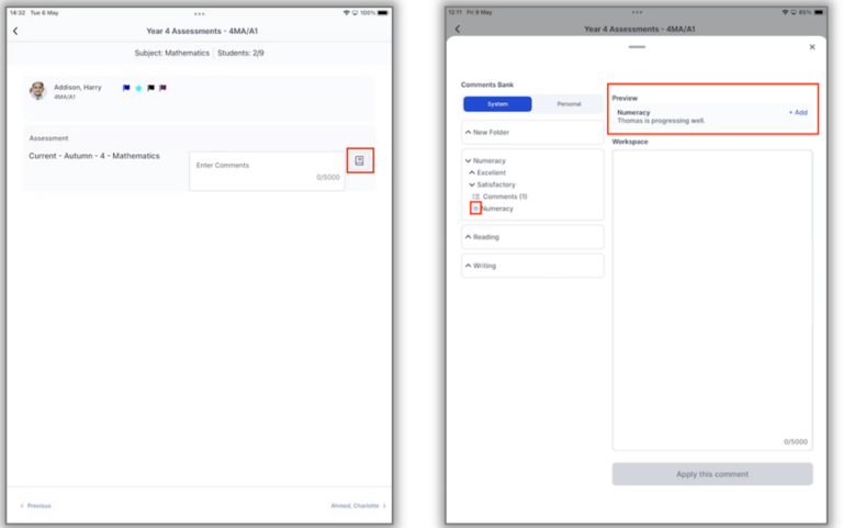 How to use Assessment in the new Teacher App – Bromcom – Documentation ...