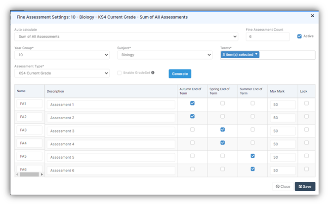 Setting Up Fine Assessment – Bromcom – Documentation Centre