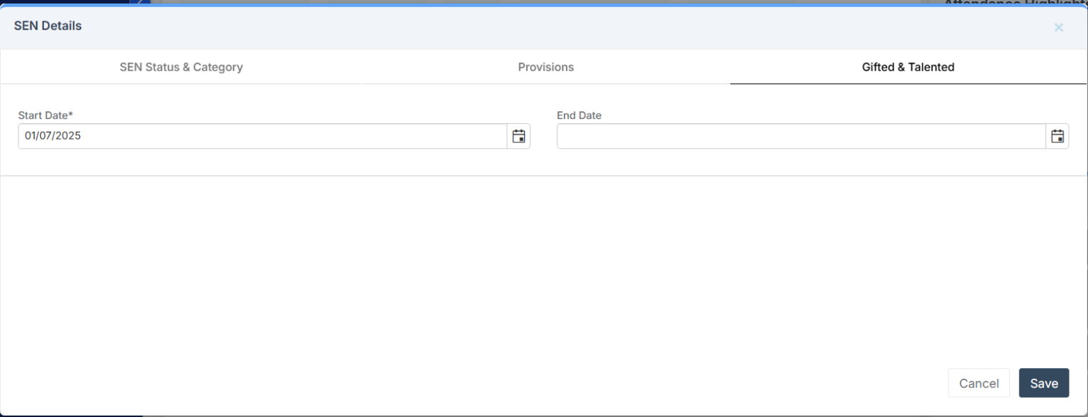 How to add SEN Information to a Student – Bromcom – Documentation Centre