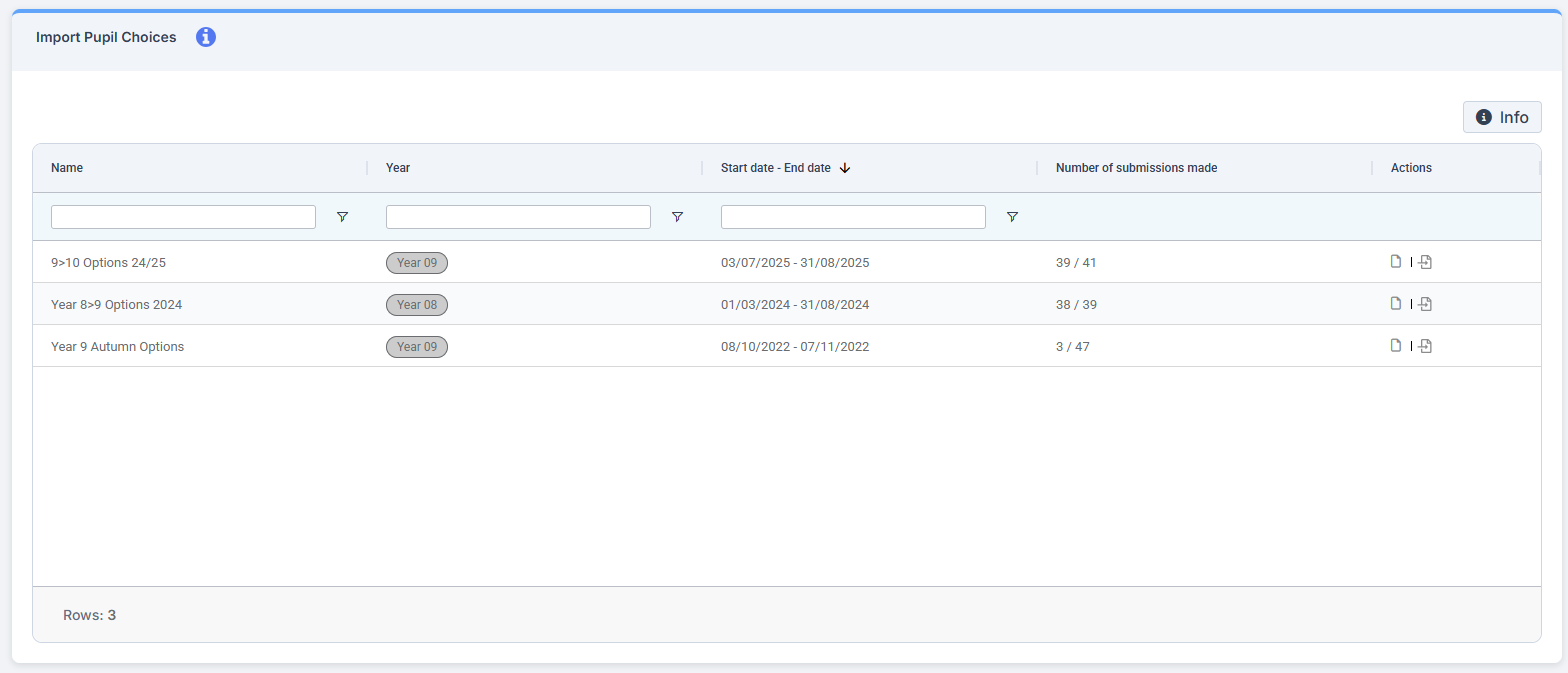 How to use the Import Pupil Choices page – Bromcom – Documentation Centre