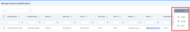 How to manage Absence Notifications from MCAS – Bromcom – Documentation ...