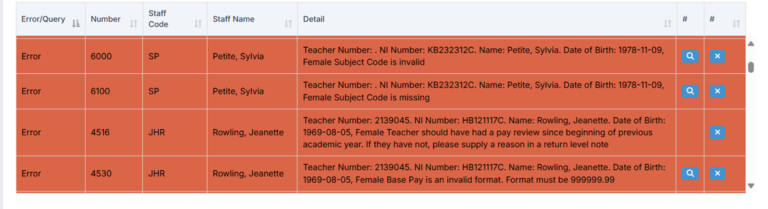 England 2025 School Workforce Census Error Resolutions Guide – Bromcom – Documentation Centre