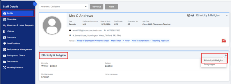 England 2025 School Workforce Census SWF Guide – Bromcom – Documentation Centre