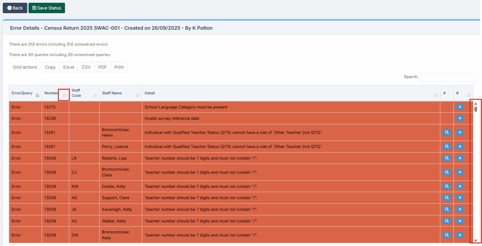 Wales School Workforce Annual Census (SWAC) Error Resolution Guide – Bromcom – Documentation Centre