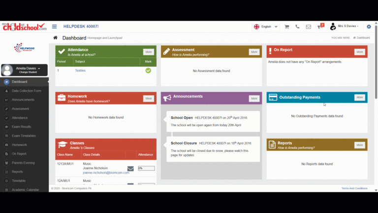 How to login and use the MCAS Web Parent Portal – Bromcom ...