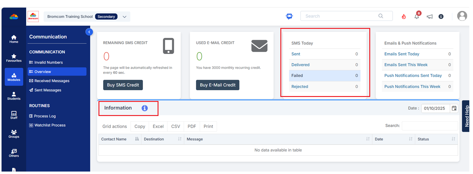 How to view Failed Messages and Invalid Numbers in Communication ...