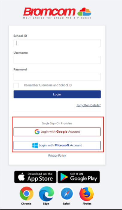 How To Enable and Setup Single Sign On for Staff – Bromcom ...