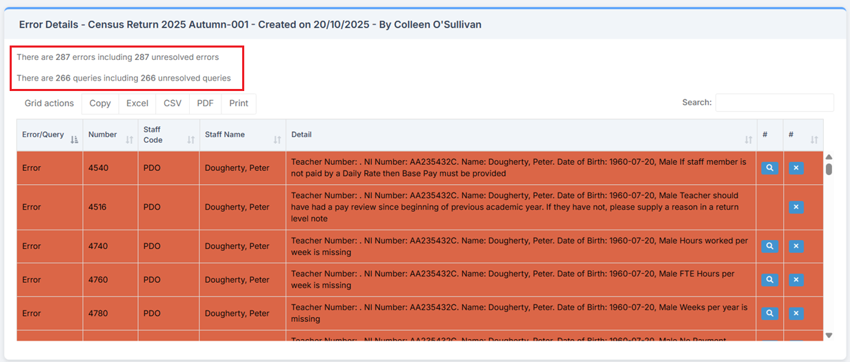 England 2025 School Workforce Census Error Resolutions Guide – Bromcom – Documentation Centre