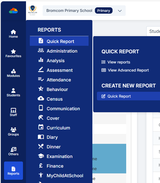 How to Create an EYFS Individual Student Data Report – Bromcom – Documentation Centre