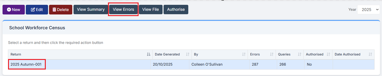 England 2025 School Workforce Census Error Resolutions Guide – Bromcom ...
