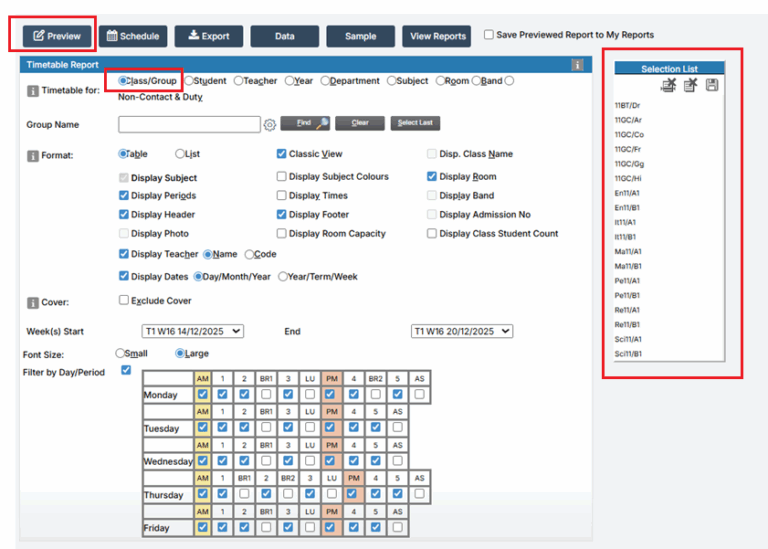 How to Run the Timetable Report for Student Groups – Bromcom ...