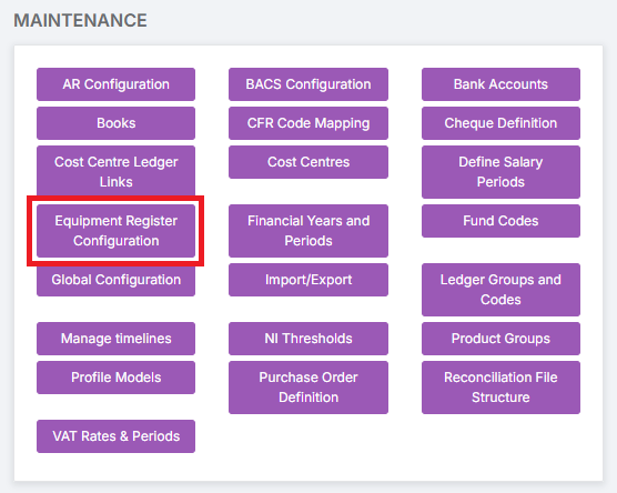 How to Configure the Equipment Register – Bromcom – Documentation Centre