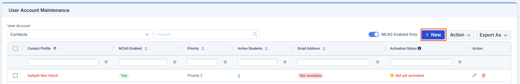 MCAS User Accounts changes to MIS – Bromcom – Documentation Centre