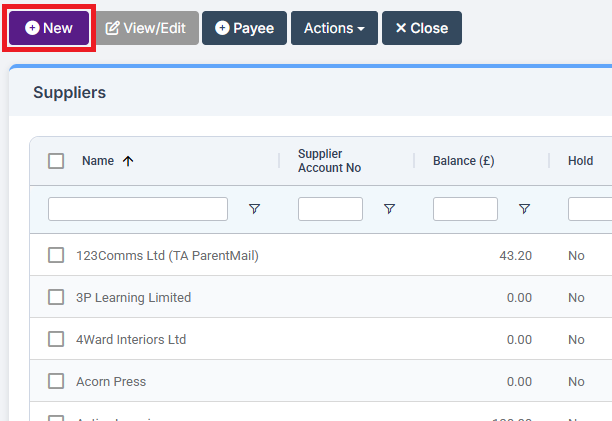 How to Add a Supplier – Bromcom – Documentation Centre