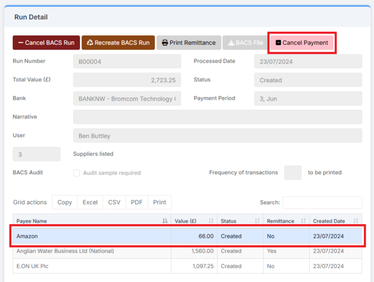 How to Cancel a BACS Run or Single BACS Payment – Bromcom ...